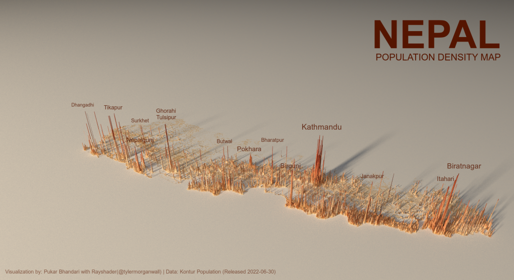 2022 Population Density Maps – Pukar Bhandari